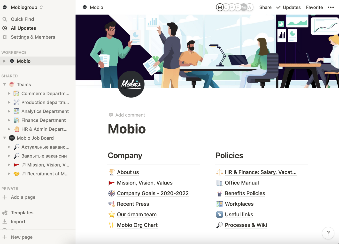 Стек технологий Mobio